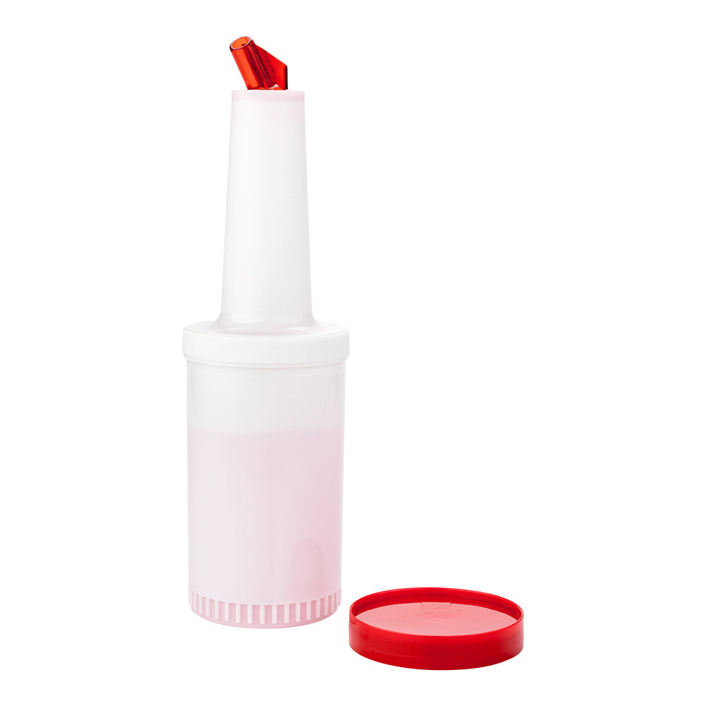 Bar Lux 1 qt Plastic Quick Pour Storage Container Bottle - with Red ...