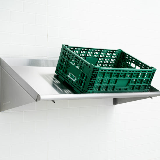 Kitchen Tek 304 Stainless Steel Rack Shelf - Wall Mounted, Slanted - 42 ...