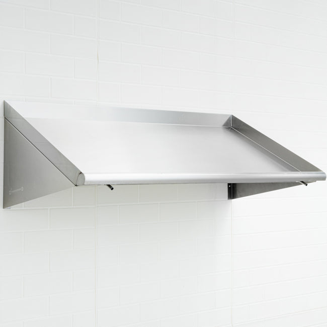 Kitchen Tek 304 Stainless Steel Rack Shelf - Wall Mounted, Slanted - 42 ...