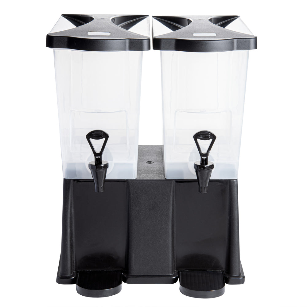 Bev Tek 6 gal Black Double Beverage Dispenser - 16" x 16" x 21" - 1 ...