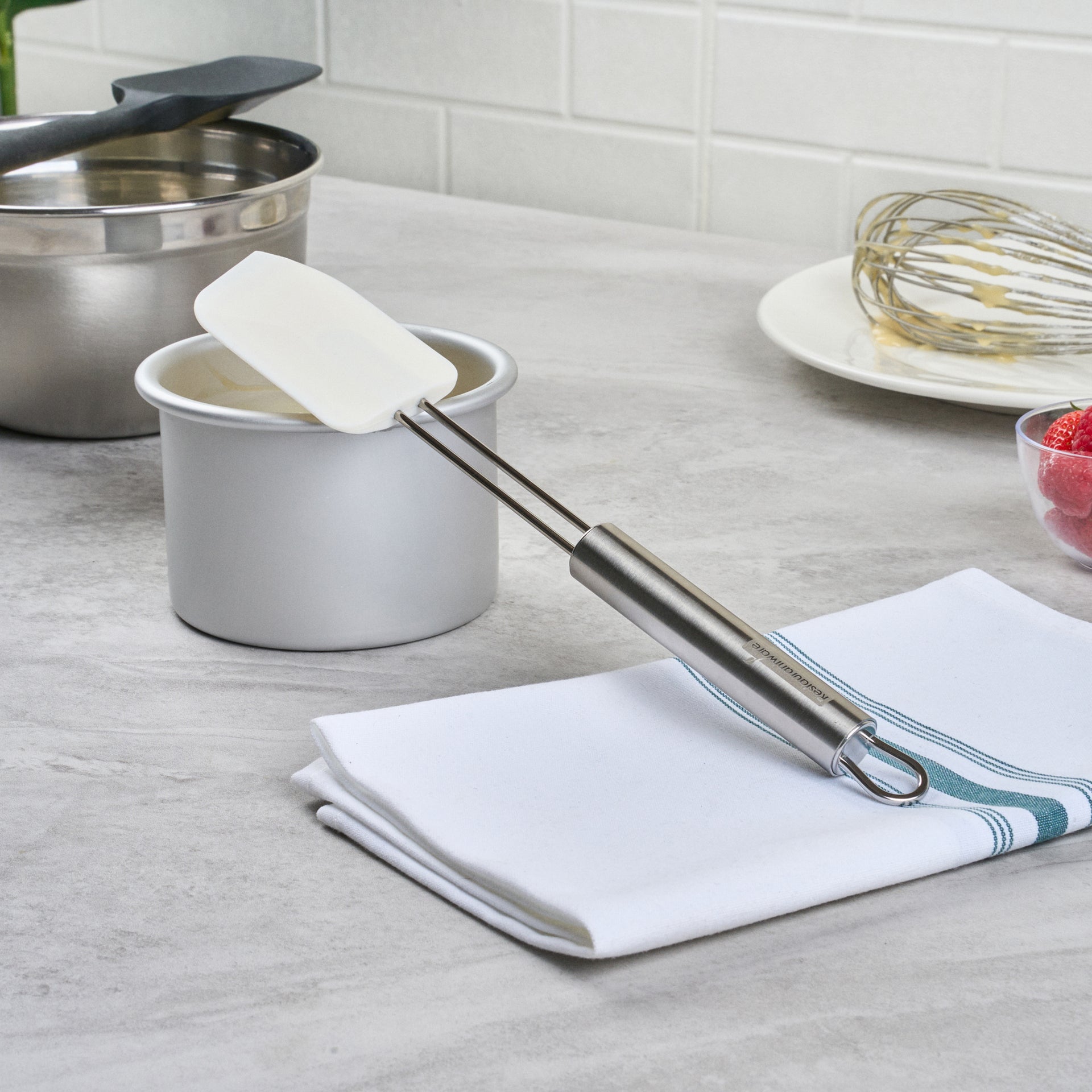 German Standard Silicone Spatula - with Stainless Steel Handle - 11 ...