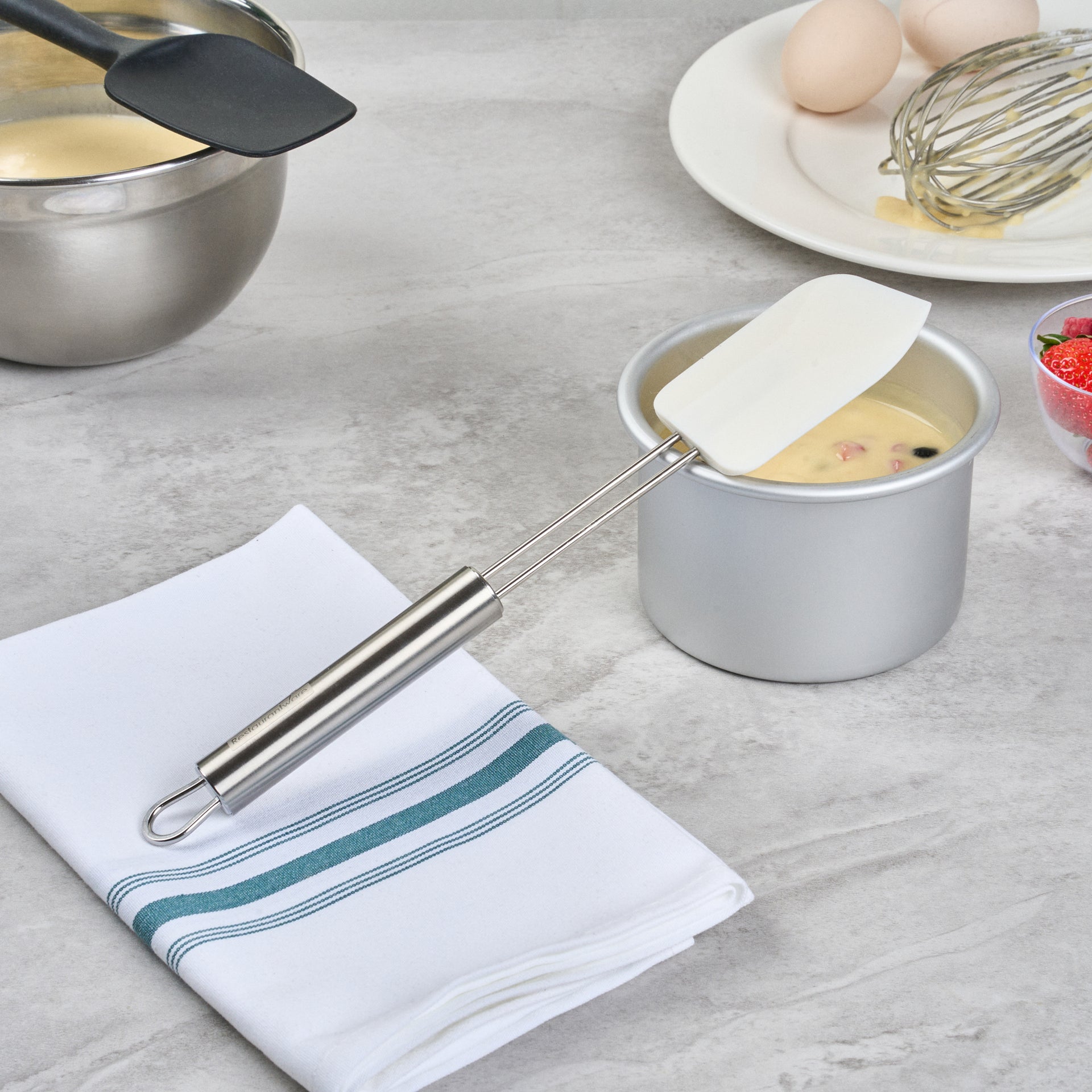 German Standard Silicone Spatula - with Stainless Steel Handle - 11 ...