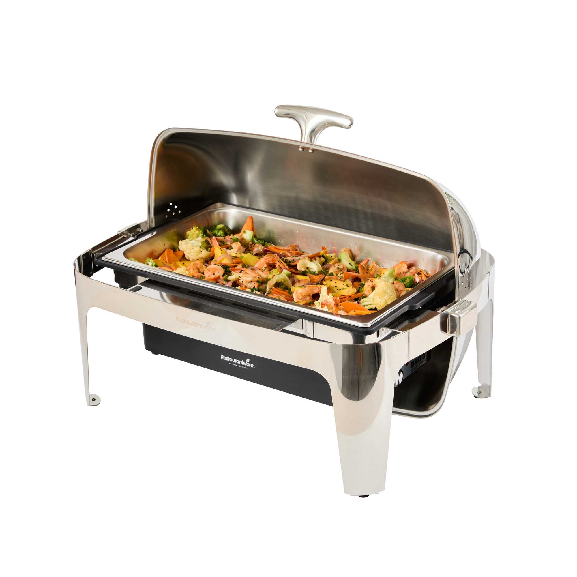 Cater Tek 9 qt Full Size Electric Chafer - Stainless Steel Roll Top ...