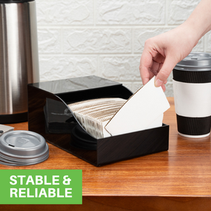 Restpresso Black Acrylic Vertical Coffee Cup Sleeve Dispenser - 6" x 3 ...