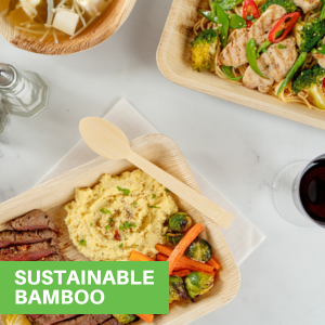 Bambuddha Natural Bamboo Disposable Cutlery Set - Retail Pack - 7" - 24 ...