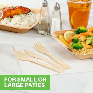 Bambuddha Natural Bamboo Disposable Cutlery Set - 7" - 100 count box