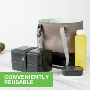 Bento Tek Buddha Box Insulated Lunch Bag - 8 3/4" x 5 1/2" x 7 3/4" - 1 ...