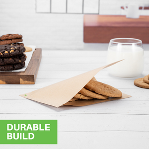 Bag Tek Kraft Paper Large Double Open Bag - Greaseproof - 10" x 9 ...