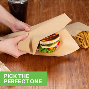 Bag Tek White Paper Large Double Open Bag - Greaseproof - 10" x 9 ...