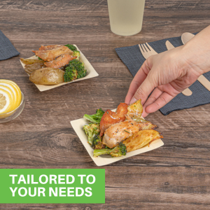 Taipei Round Natural Poplar Plate - 6'' x 6'' - 200 count box